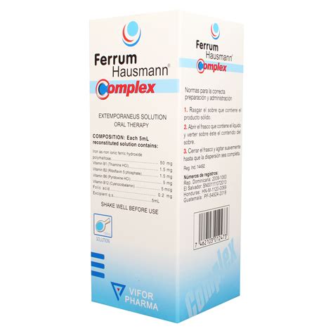 Comprar Ferrum Hausmann Vifor 50mg 150 Ml Jarabe Walmart Salvador