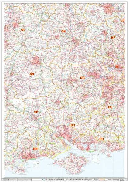 South East England Postcode Sector Map S4 Map Logic