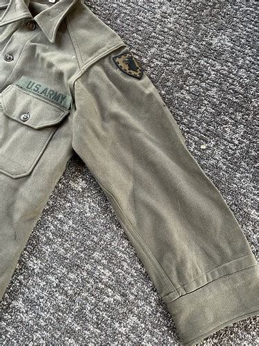Us Military Korean War Era M1951 Cold Weather Wool Shirt Medium 173rd
