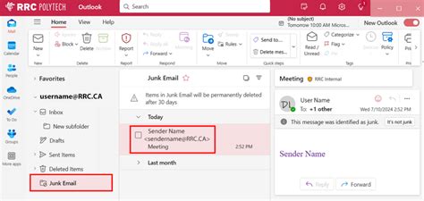 Move Junk Email To Inbox RRC Polytech Information Technology Solutions