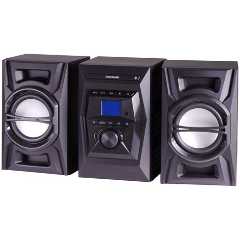 Blackweb Watt Bluetooth Cd Stereo System Black With Led Lighting Effects BrickSeek