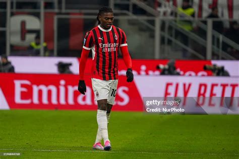 Rafael Leao Plays During The Ac Milan Against Fc Inter Match In Serie