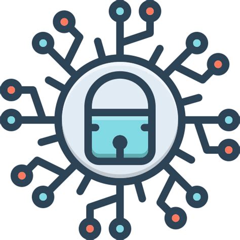 Network Privacy Protection Technology Data Access Digital Icon