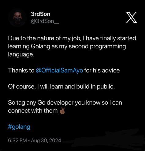 Victory Nnaji On Linkedin Golang Backend Python
