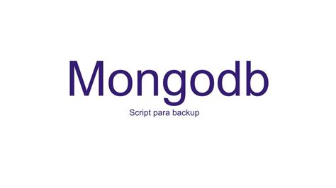 Script Backup Mongodb