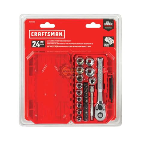 Juego De 24 Herramientas Mecánicas 1 4 Craftsman Cmmt12010