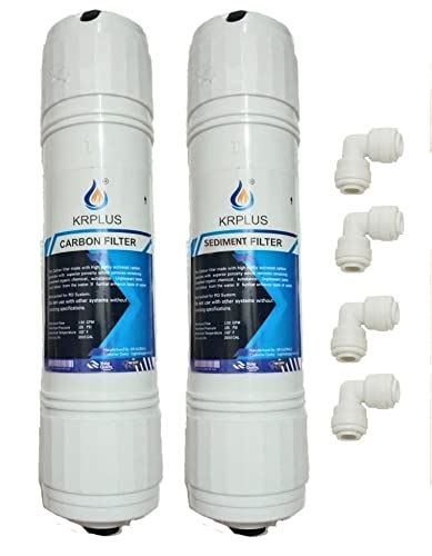 Buy Krplus® Pre Carbon And Sediment Filter And 4 Elbow Connector Inline Filter For All Ro Water