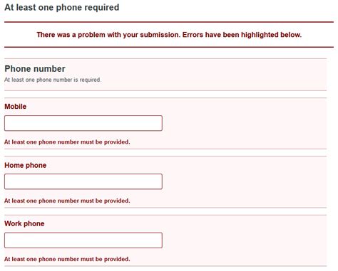 How To Make At Least One Of Many Fields Required It Support Guides