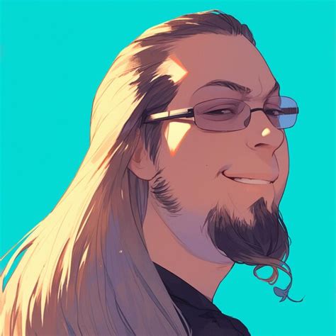 There Is A Man With Long Hair And Glasses Smiling Generative Ai