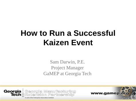 Pdf How To Run A Successful Kaizen Event Home │ … To Run A Successful Kaizen Event Sam