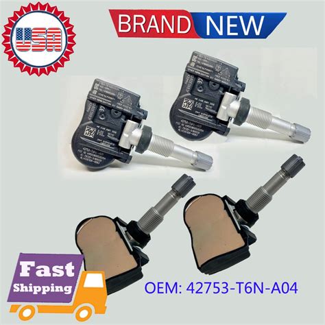 Set Of 4 Oem For Honda Tpms Tire Pressure Sensor 42753 T6n A0442753