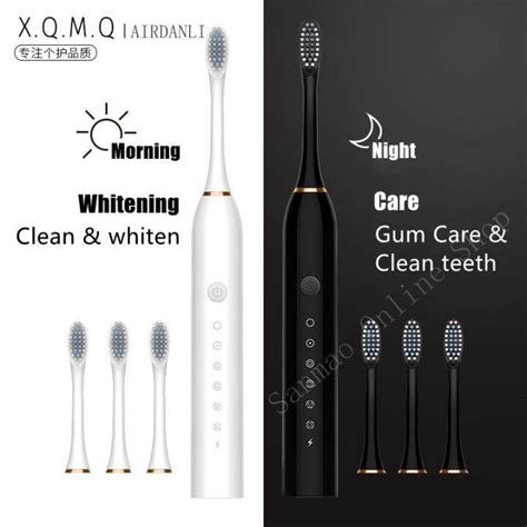 6 Modes Sonic Electric Toothbrush X-3 USB Charging IPX7 Waterproof ...