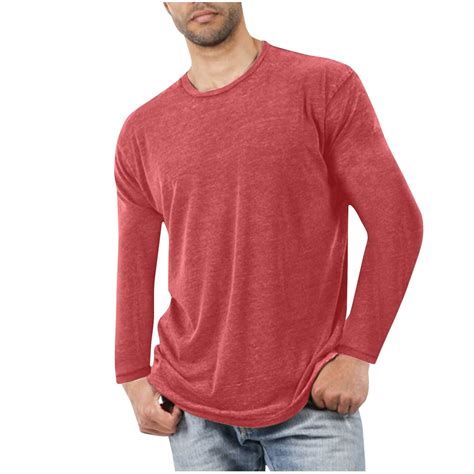 Juuyy Mens Long Sleeve Shirts Crewneck Base Layer Casual Thermal