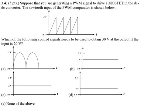 Solved 34 5 Pts Suppose That You Are Generating A Pwm Signal To