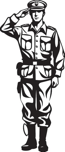 Premium Vector A Soldiers Salute A Tribute To Bravery