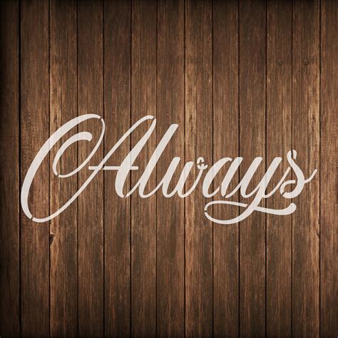 Always Stencil Always Sign Stencil Always Wall Stencil Always Etsy