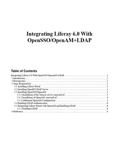 Liferay Opensso Am Integration Modified Pdf Utility Software