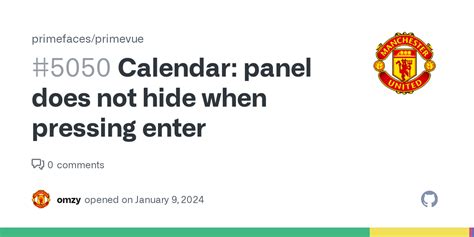 Calendar Panel Does Not Hide When Pressing Enter · Issue 5050