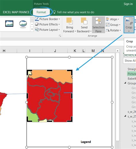 How To Enlarge Detailed Parts Of The Map Example For Excel Map France Maps For Excel Simple