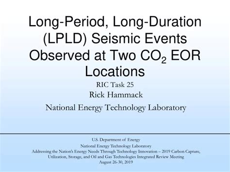 Ppt Long Period Long Duration Lpld Seismic Events Observed At
