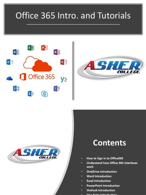 Office 365 Intro And Tutorials Pdf Microsoft Office Office 365