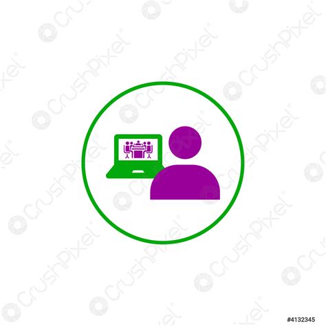 Business Live Meeting Or Live Class Icon Stock Vector 4132345