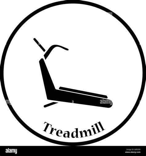 Treadmill Icon Thin Circle Design Vector Illustration Stock Vector Image And Art Alamy