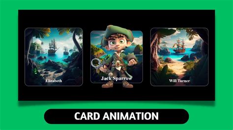 Animated Card Hover Effects Using Only Html Css Youtube