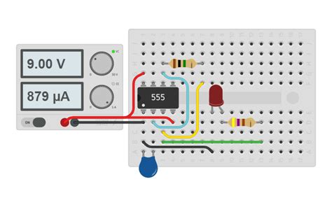 Circuit Design 555 Blinking Led Tinkercad