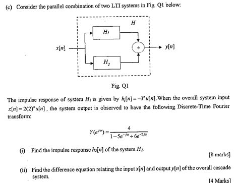 Solved C Consider The Parallel Combination Of Two LTI Chegg Com