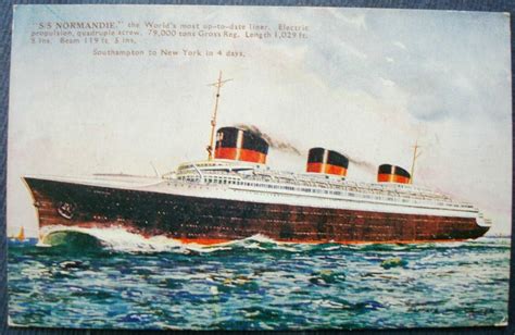 Ss Normandie Color Postcard By Wildelf34 On Deviantart