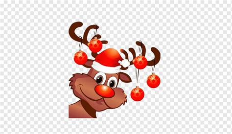 Christmas Deer Cartoon Lantern Png Pngwing