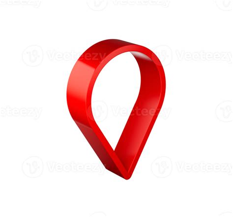 red map pointer 3d pin location symbol 3d illustration 29726285 png