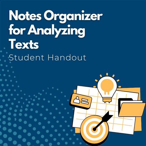 Close Reading Text Analysis Notes Organizer For High School And College