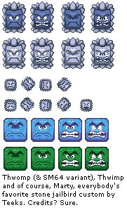 Mario 8 Bit Thwomp
