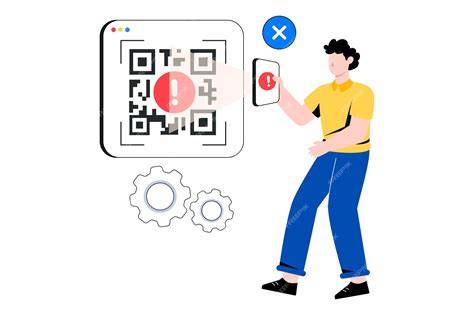 premium vector barcode error flat style design vector illustration