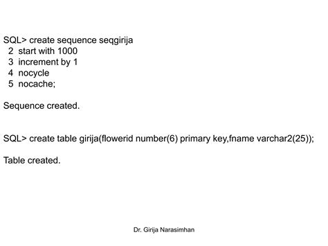 Part32 Sequence Using Auto Primary Key Ppt