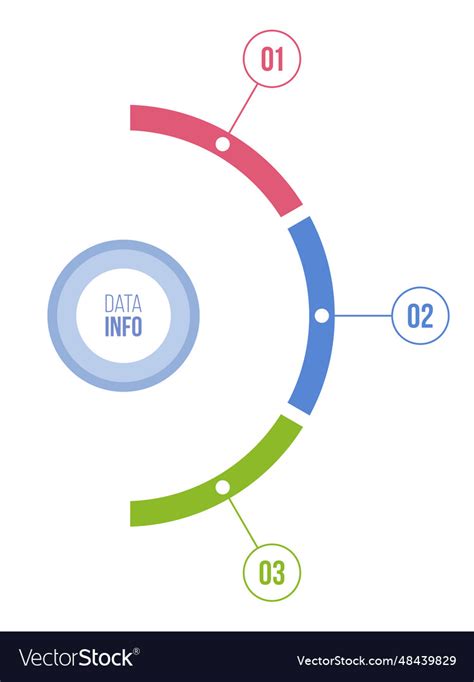 Infographic Color Template Circular Chart With Vector Image