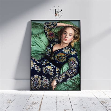 Adele Poster Musician Wall Art Unique Decor Elegant Singer Etsy