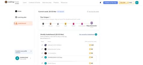 Sanmugam H M On Linkedin Codingninjas Problemsolving Hardworkpaysoff