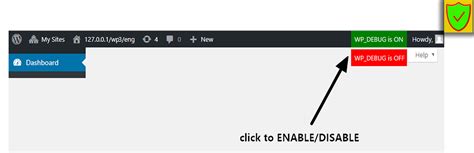 Debug Bar Enable Wpdebug From Admin Dashboard Plugin —