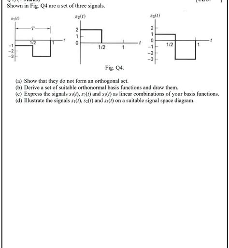 solved shown in fig q4 are a set of three signals s1 t s2 t and