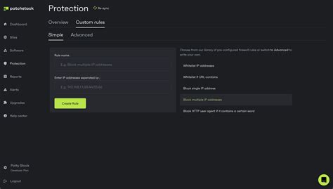 Simple Rule Patchstack Docs