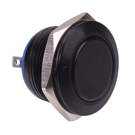 Black Off On Momentary 19mm Push Button Switch Spst — Maplin Pro Your One Stop Component Shop