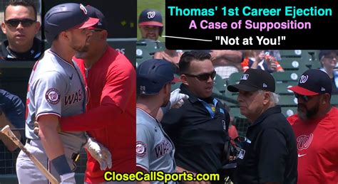 Mlb Ejection 076 Emil Jimenez 1 Lane Thomas Close Call Sports
