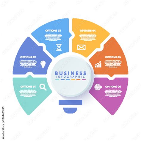 Infographic Template Featuring 6 Steps With Icons Designed For Business Concepts Ideal For