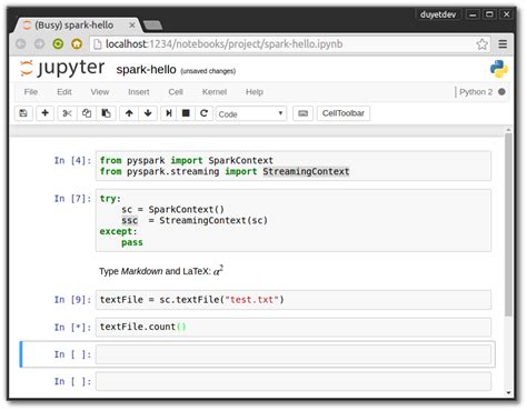 Chạy Apache Spark Với Jupyter Notebook
