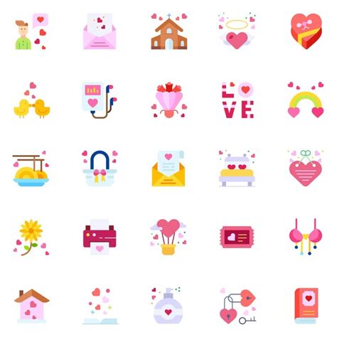 Premium Vector A Set Pack Of Love Icons Set The Collection Includes