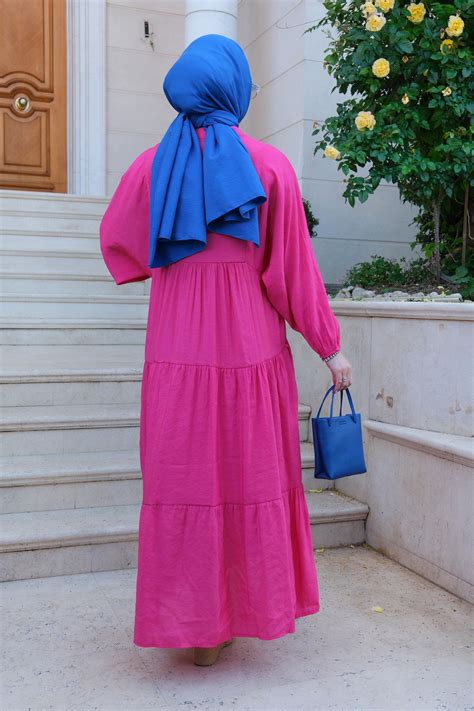 Katleya Model Elbise Fuşya