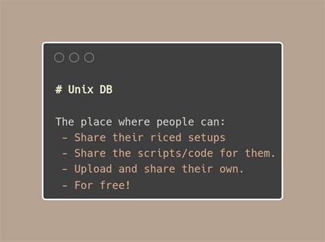 Unix Db · Github